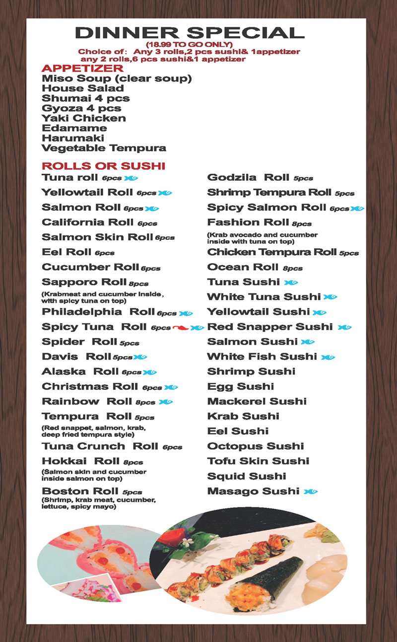 Carry Out Menu | Shogun